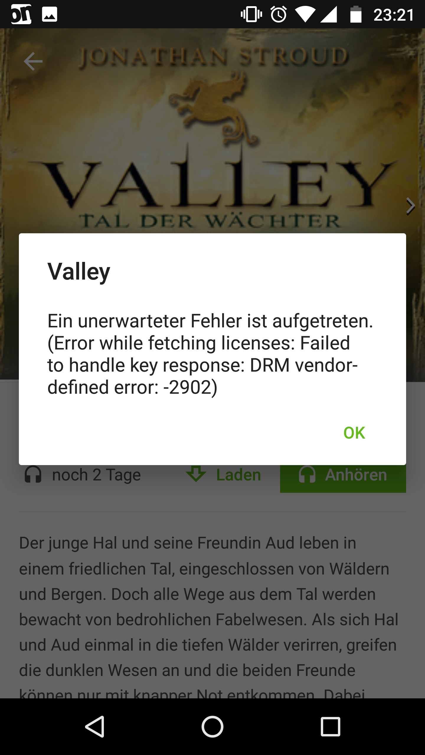 Failed To Handle Key Response Drm Vendor Defined Error 2902 Motorola Community 