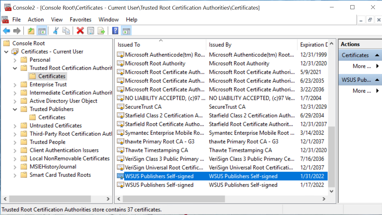 Creating Exporting And Importing A Wsus Self Signed Certificate With The Lenovo Patch Plugin